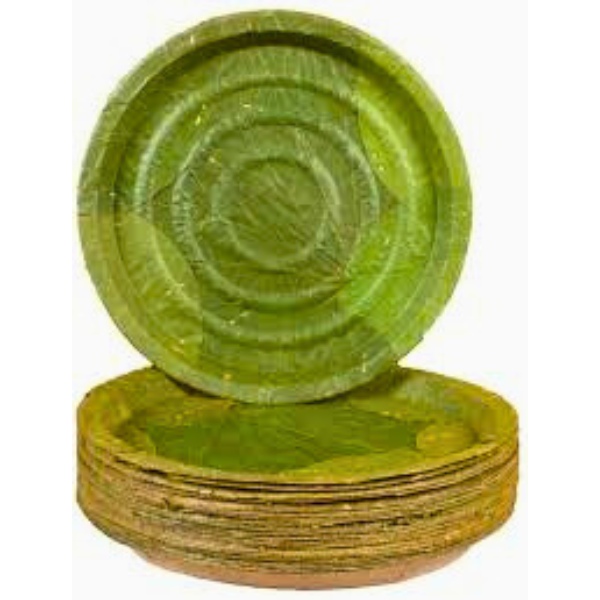Eco-Friendly Natural Leaf Plates | Biodegradable Pattal (25 pcs)