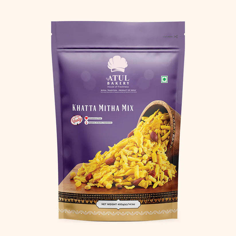 Atul Bakery Khatta Mitha | Sweet & Tangy Indian Snack Mix – 400 gms