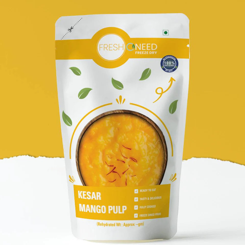 Fresh O Need Kesar Mango Pulp | Ready To Eat Sweetness - 300 gms